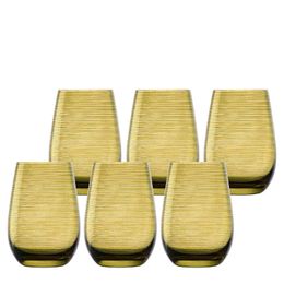 ST&Ouml;LZLE Glas "Becher Twister 465 ml 6er Set", gr&uuml;n, Trinkgef&auml;&szlig;e