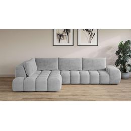 Ecksofa OTTO HOME, B:296cm H:89cm T:176,5cm, grau, 100% Polyester, Wohnzimmer, Sofas, "AZITA klein, L-Form, elegant und bequem Designsofa in