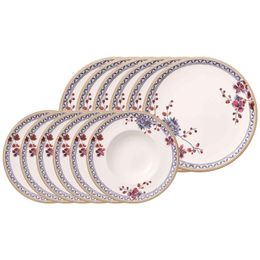 Villeroy & Boch VILLEROY & BOCH Geschirr-Set "Tafelservice Artesano Proven&ccedil;al Lavendel 12 tlg. 6er Set bunt", 12 tlg., bunt, Geschirr-Sets