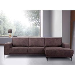 Ecksofa OTTO HOME, B:280cm H:85cm T:152cm, braun, Struktur weich (100% Polyester);Luxus-Microfaser (100% Polyester);Webstoff (100% Polyester),