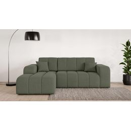 Ecksofa OTTO HOME, B:244,5cm H:88cm T:164,5cm, grün, 94% Polyester, 6% Nylon, Wohnzimmer, Sofas, "CASSY L-Form, Schlafsofa mit Bettkasten, Maße