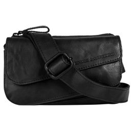 SPIKES & SPARROW Damen G&uuml;rteltasche, SPIKES & SPARROW, schwarz, Leder, leicht gl&auml;nzend, unifarben, Taschen, echt Leder