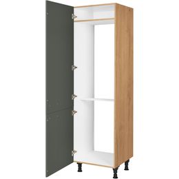 K&uuml;hlmodul Nobilia, B:60cm H:216,6cm T:58,3cm, gr&uuml;n, Schr&auml;nke, ""Easytouch", f&uuml;r ein K&uuml;hl- und Gefrierschrank, Ausrichtung w&auml;hlbar", vormontiert,