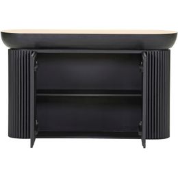 Konsole GUTMANN FACTORY, B:40cm H:76cm T:40cm, schwarz, MDF, Wohnzimmer, Sideboards