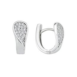 Jobo Damen Paar Creolen "Ohrringe Silberohrringe 14 mm", Silber 925 (Sterlingsilber)silber 925, wei&szlig;, Silber 925 (Sterlingsilber), Ohrringe