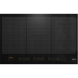 Miele Induktions-Kochfeld "KM 7575 FL", B:80cm H:5,1cm T:52cm, schwarz, Kochfelder