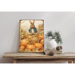 Alu-Dibond-Druck queence, B:20cm H:30cm T:0,2cm, orange, Alu Dibond, Bilder, "Hase", K&uuml;rbisse, Natur, Schild
