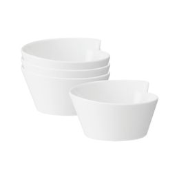 Villeroy & Boch VILLEROY & BOCH Schale "Bols NewWave 380 ml 4er Set wei&szlig;", wei&szlig;, Sch&uuml;sseln