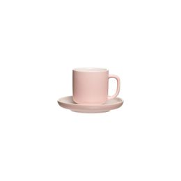 Ritzenhoff & Breker Tasse "Espressotasse mit Untertasse Jasper 100 ml", 2 tlg., rosa, RITZENHOFF & BREKER, Trinkgefäße
