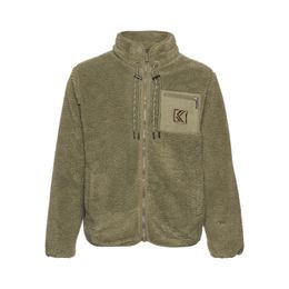 Karl Kani Herren Winterjacke "Karl Kani Herren KM234-007-2 KK OG Teddy Trackjacket"olive, Gr. XS, 100% Polyester, Jacken
