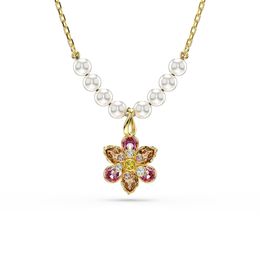 Swarovski Damen Kette mit Anh&auml;nger "Schmuck Geschenk Idyllia Halskette", Metall Perlen, gold, Metall, Perlen, Halsketten, mit Swarovski Kristall -