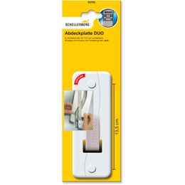 Schellenberg Gurtwickler-Abdeckplatte "Duo Maxi, 13,5 cm Lochabstand, langlebig aus Kunststoff", 1 Stk., wei&szlig;, Abdeckblenden, Rollladen Abdeckblenden