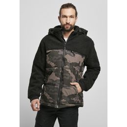 Brandit Allwetterjacke "Brandit Herren Jackson Teddyfleece Jacket"schwarz, schwarzcamo, Gr. M, mehrfarbig, 100% Polyester, Jacken