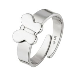 Silberring Jobo "Kinderring Schmetterling offen", silber 925, Fingerringe, Jungen, Silber 925 (Sterlingsilber), Silberring