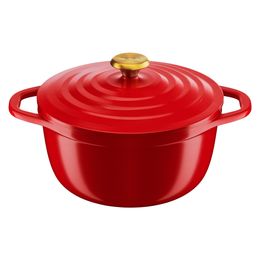 Tefal Kochtopf "Air", Ø 24cm + Höhe 17,7cmrot, Töpfe, Keramikversiegelung, Kondensationsdeckel, backofenfest