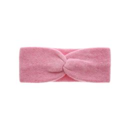 Zwillingsherz Damen Stirnband ""Classic"", rosa, Strick, Kaschmir, Mützen, Knoten vorn, Cashmere, Feinstrick