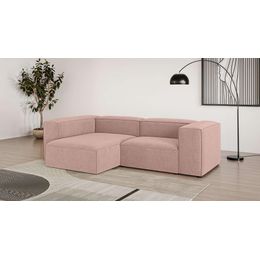 Ecksofa OTTO HOME, B:260cm H:72cm T:160cm, rot, 100% Polyester, Sofas, "HAILY L-Form links/rechts, Modularsofa, Maße B/T/H: 260/160/72 cm", als Modul
