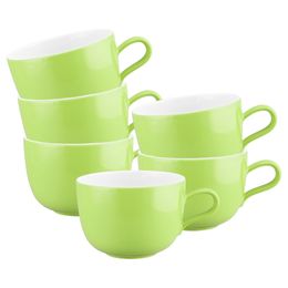 Seltmann Weiden Tasse "Milchkaffeetassen Liberty Pure Colors 380 ml 6er Set", 6 tlg., gr&uuml;n, Trinkgef&auml;&szlig;e