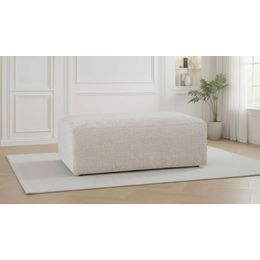 Polsterhocker OTTO HOME, B:114cm H:44cm T:61cmcream, 100% Polyester, Hocker, "Koa Pouf, Webstoff, Cord, Struktur, Chenille"