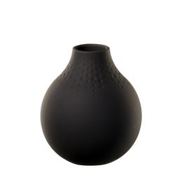 Villeroy & Boch VILLEROY & BOCH Dekovase "Vase Perle Manufacture Collier 12 cm", schwarz, Vasen