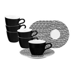 Seltmann Weiden Tasse "Espressotassen mit Untertassen Life Fashion 90 ml 6er Set", 12 tlg.glamorous schwarz, Trinkgefäße