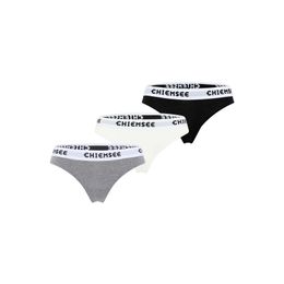 Chiemsee Damen Tanga, Gr. XSschwarz, medium grau, 95% Baumwolle, 5% Elasthan, Unterhosen