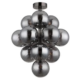 Globo LIGHTING Deckenleuchte "CONOR", 13, Ø 39,5cm, 1 Stk., grau, Wohnzimmer, Leuchten, Deckenlampe, Glas, Wohnzimmer, Essbereich
