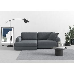 Ecksofa Trendmanufaktur, B:250cm H:84cm T:176cm, grau, 92% Polyester, 8% Nylon, Wohnzimmer, Sofas, "Bourbon, Mega Designsofa mit tollem Sitzkomfort,