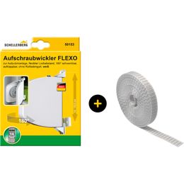 Schellenberg Aufputz-Gurtwickler "Flexo f&uuml;r das Rollladensystem Mini, inkl. Rollladengurt in grau", 1 Stk., grau, Gurtwickler, Aufschraubwickler