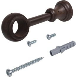 Tr&auml;ger Liedeco, L:12,5cm, braun, Gardinenstangenhalterungen, "Th&uuml;ringen", f&uuml;r Gardinenstangen &Oslash; 28 mm