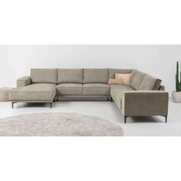 Wohnlandschaft OTTO HOME, B:342cm H:85cm T:260cm, braun, 100% Polyester, Sofas, "XXL Sofa Oland, Struktur, Flachgewebe, Luxus-Microfaser, Boucle",