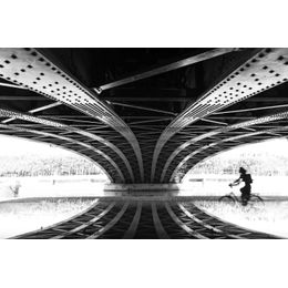 Acrylglasbild queence, B:90cm H:60cm T:2,4cm, schwarz, Acrylglas, Bilder, "Br&uuml;cke", Fine Art-Print in Galeriequalit&auml;t
