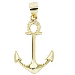 Adelia&acute;s ADELIA ́S Damen Kettenanh&auml;nger "Neuheit 2025 - eleganter Anker Anh&auml;nger aus 925 Sterling Silber", Silber 925 (Sterlingsilber), gold, Silber 925