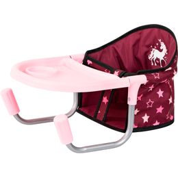 BAYER Kinder Puppenmöbel "Puppentischsitz"einhorn bordeaux, Kunststoff, Metall, Polyester, B:23,5cm H:24,5cm T:39cm, Puppenmöbel