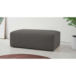 Polsterhocker OTTO HOME, B:114cm H:44cm T:61cm, grau, 100% Polyester, Hocker, "Koa Pouf, Webstoff, Cord, Struktur, Chenille", Wellenunterfederung,