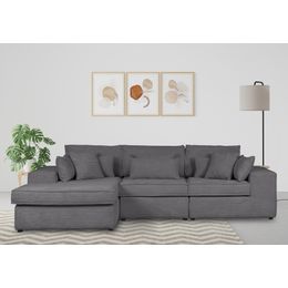 Ecksofa OTTO HOME, B:360cm H:75cm, grau, 100% Polyester, Wohnzimmer, Sofas, "Enid L-Form", 3 Teile, bestehend aus Modulen, in vielen Bezügen, auch in
