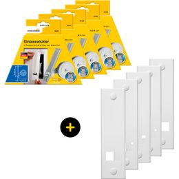Schellenberg Einlass-Gurtwickler "Unterputz, inkl. Abdeckplatte wei&szlig;", 5 Stk., wei&szlig;, Gurtwickler, 16 cm Lochabstand f&uuml;r das Rollladensystem Maxi