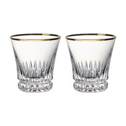 Villeroy & Boch VILLEROY & BOCH Glas "Wassergläser Grand Royal Gold 200 ml 2er Set transparent-gold", gold, Trinkgefäße