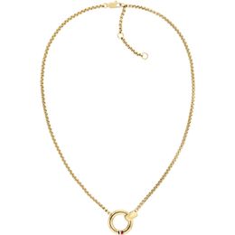 Tommy Hilfiger Damen Kette mit Anhänger "CIRCLES", Edelstahl, L: 45,5 B: 2mm, bunt, Edelstahl, B:2mm, Halsketten, mit Emaille