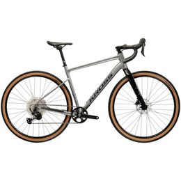 KROSS Gravelbike "Gravelbike Esker 5.0 GRX 1X12 Grau 12 Gänge", 46cm, 27,5+ Zoll (69,85cm) hinten: 27,5+ Zoll (69,85cm)grau, grau, Fahrräder