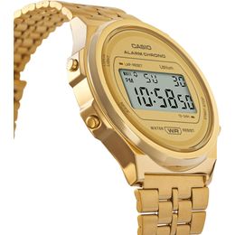 CASIO VINTAGE Damen Chronograph, gold, Armbanduhren, Quarzuhr, Armbanduhr, Damenuhr, Herrenuhr, Digitaluhr,Edelstahlarmband