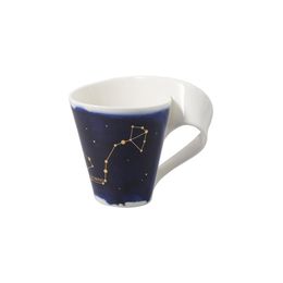Villeroy & Boch VILLEROY & BOCH Tasse "Tasse Skorpion NewWave Stars 300 ml weiß-blau", weiß, Trinkgefäße