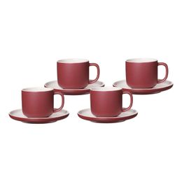 Ritzenhoff & Breker Tasse "Kaffeetassen mit Untertassen Jasper 240 ml 4er Set", lila, RITZENHOFF & BREKER, Trinkgefäße