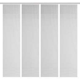 Schiebegardine Vision S, B:60cm H:260cm, grau, Polyester, Wohnzimmer, Gardinen, "4ER SET ROM", HxB: 260x60, Schiebevorhang 4er Set Uni