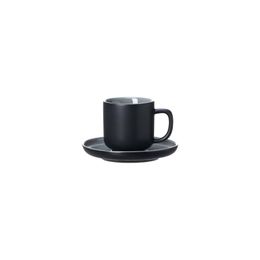 Ritzenhoff & Breker Tasse "Espressotasse mit Untertasse Jasper 100 ml", 2 tlg., schwarz, RITZENHOFF & BREKER, Trinkgefäße