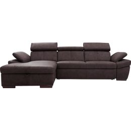 Ecksofa, B:280cm H:77cm T:170cm, braun, exxpo - SOFA FASHION, Microfaser-Primabelle (100%