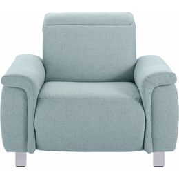 Sit & More Sessel SIT & MORE, B:93cm H:103cm T:106cm, blau, Struktur (100% Polyester);Struktur fein (100% Polyester), Wohnzimmer, Sessel, "Township", wahlweise