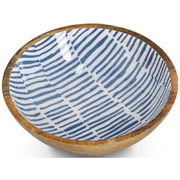zeller PRESENT Schale "Mangoholz, mit Streifendekor", &Oslash; 20cm, braun, Sch&uuml;sseln, hochwertiges nat&uuml;rliches Material