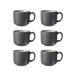 Ritzenhoff & Breker Tasse "Kaffeetassen Jasper 240 ml 6er Set", grau, RITZENHOFF & BREKER, Trinkgefäße