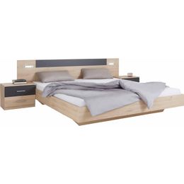 Bettanlage wimex, grau, Schlafzimmerm&ouml;bel-Sets, "Angie"